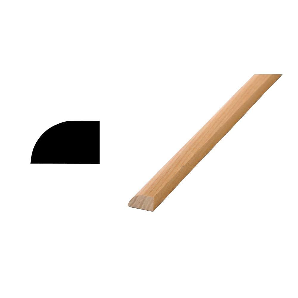 WM 129 7/16 in. x 11/16 in. Ash Wood Base Shoe Moulding PreStained with ...