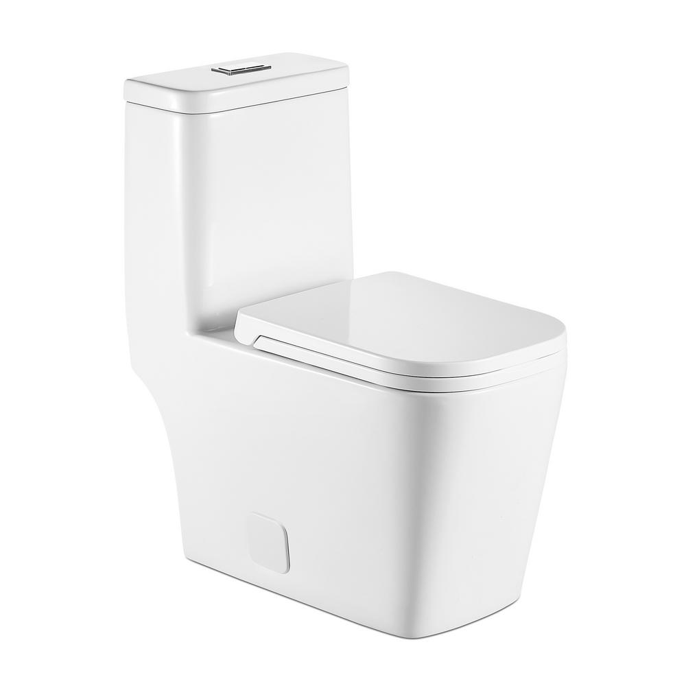 matrix decor Comfort Height 1-Piece 1.28 GPF Dual Flush Ceramic Square ...