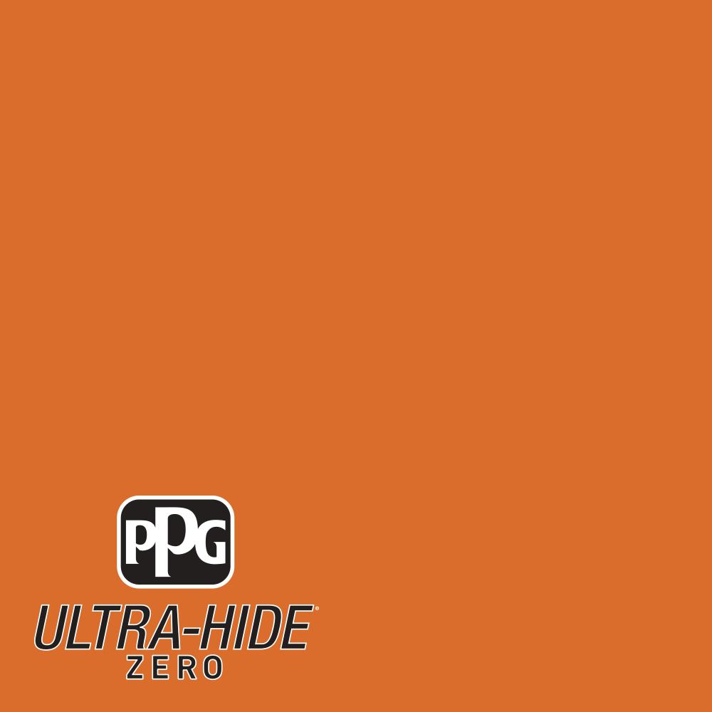 PPG 1 gal. #HDPO27D Ultra-Hide Zero Fiery Orange Flat Interior Paint ...