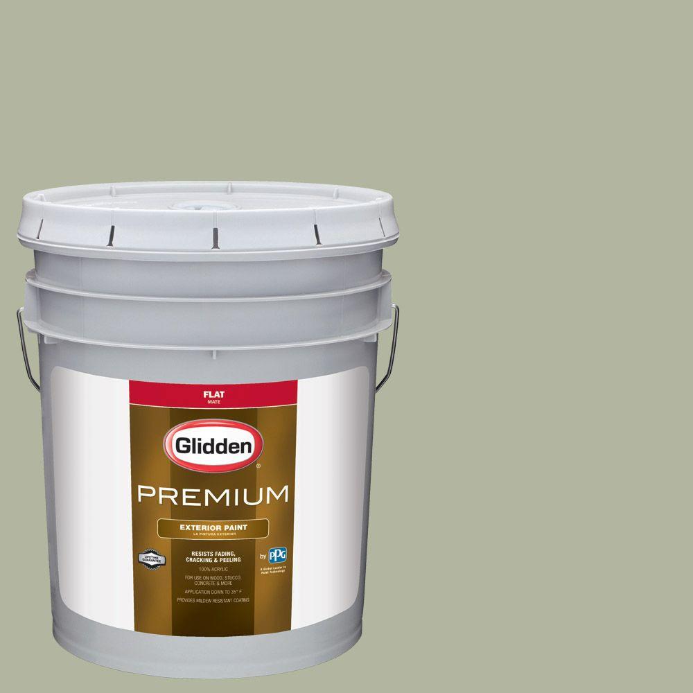 Glidden Premium 5-gal. #HDGG50U Sage Pond Flat Latex Exterior Paint ...