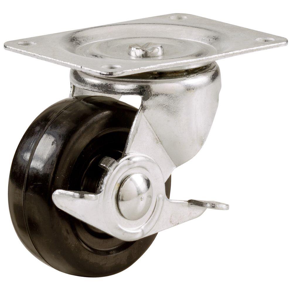 Shepherd 2 In Soft Rubber Swivel Plate Caster With 90 Lb Load Rating Shepherd 2 In Soft Rubber Swivel Plate Caster With 90 Lb Load Rating