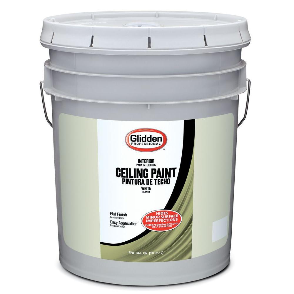 Glidden Diamond 1 Gal. Pure White Base 1 Flat Interior Paint with ...