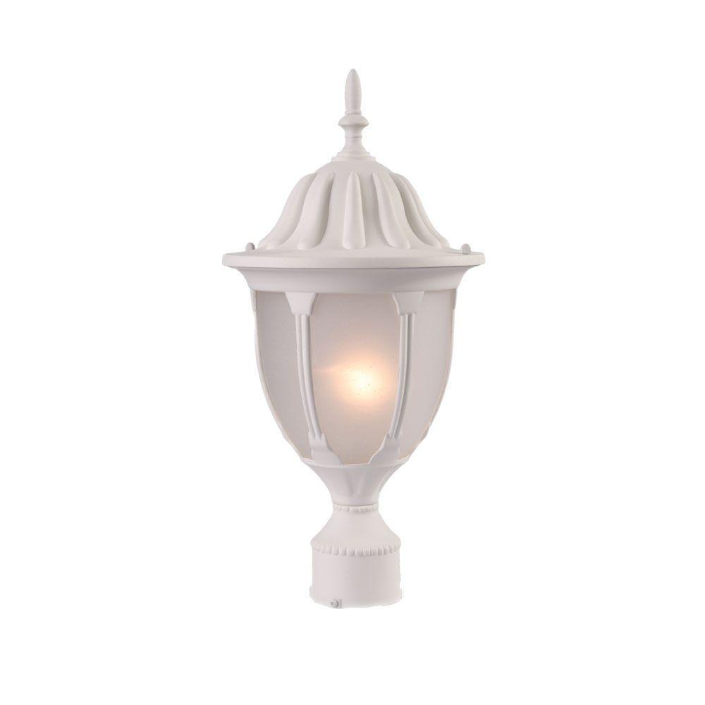 Acclaim Lighting Suffolk 1-Light Textured White Outdoor Post-Mount ...
