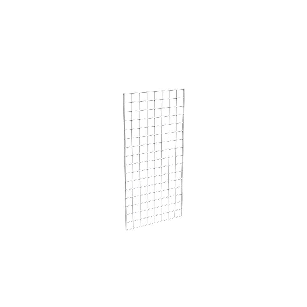 Econoco 60 in. H x 12 in. W White Metal Grid Wall Panel Set (3-Pack ...