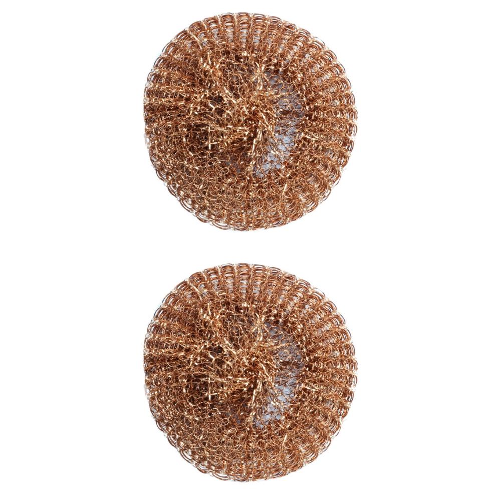 casa LIMPIA Round Copper Wire Sponge (2-Pack)-239-00055 - The Home Depot
