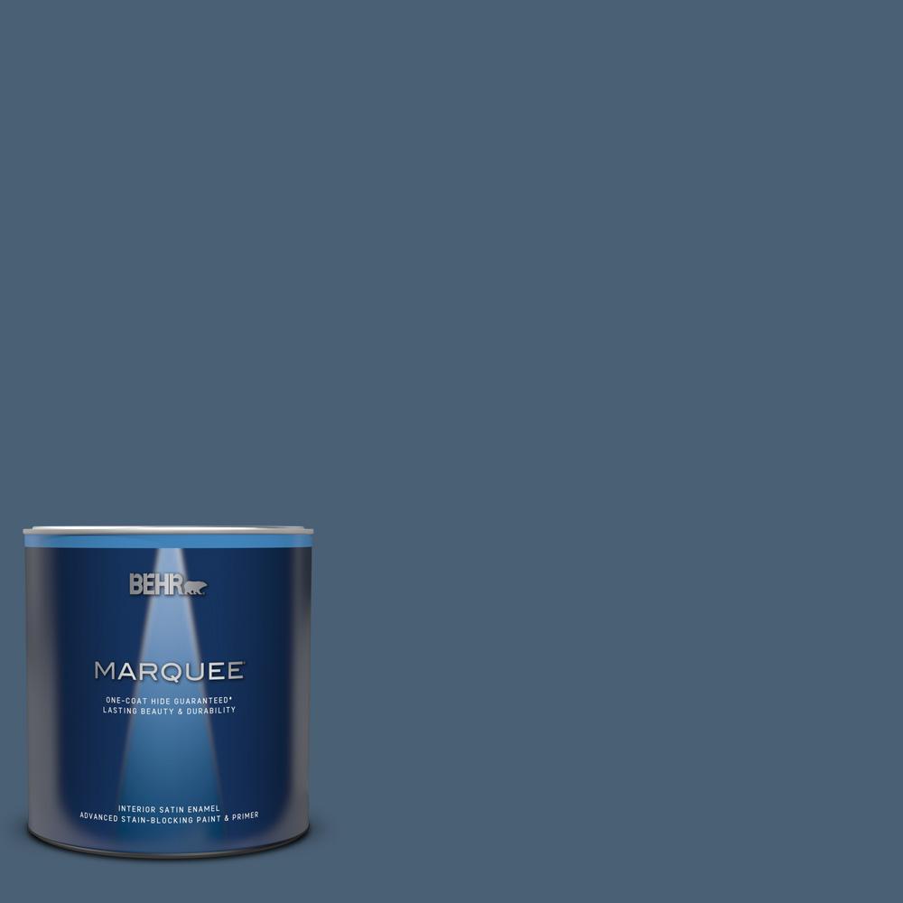 BEHR MARQUEE 1 qt. #PPU14-19 English Channel One-Coat Hide Satin Enamel ... BEHR MARQUEE 1 qt. #PPU14-19 English Channel One-Coat Hide Satin Enamel ...