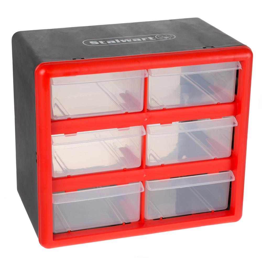 Stalwart 6-Compartment Small Parts Organizer-HW2200011 - The Home Depot