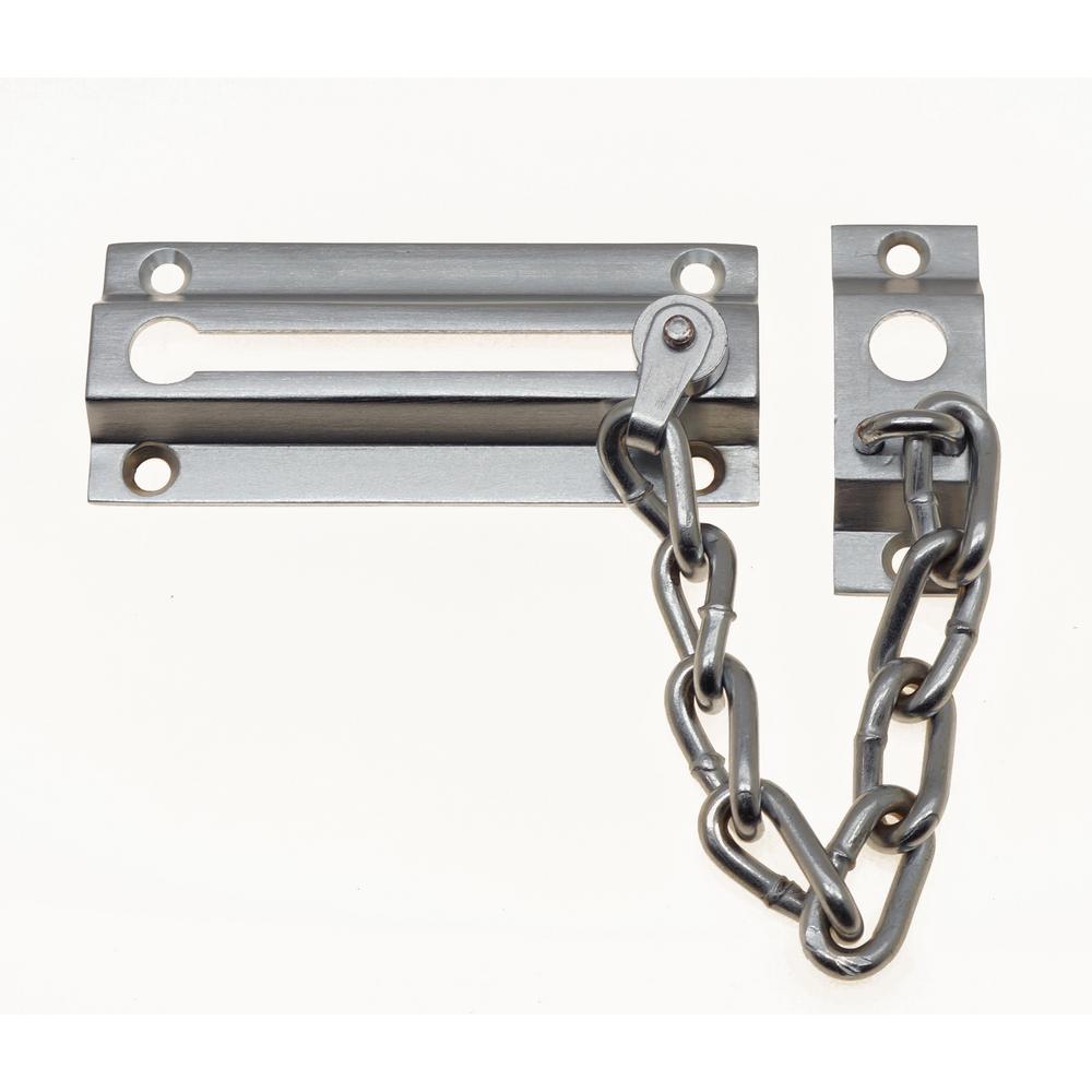 idh by St. Simons Satin Chrome Solid Brass Chain Door Guard-11048-26D ...