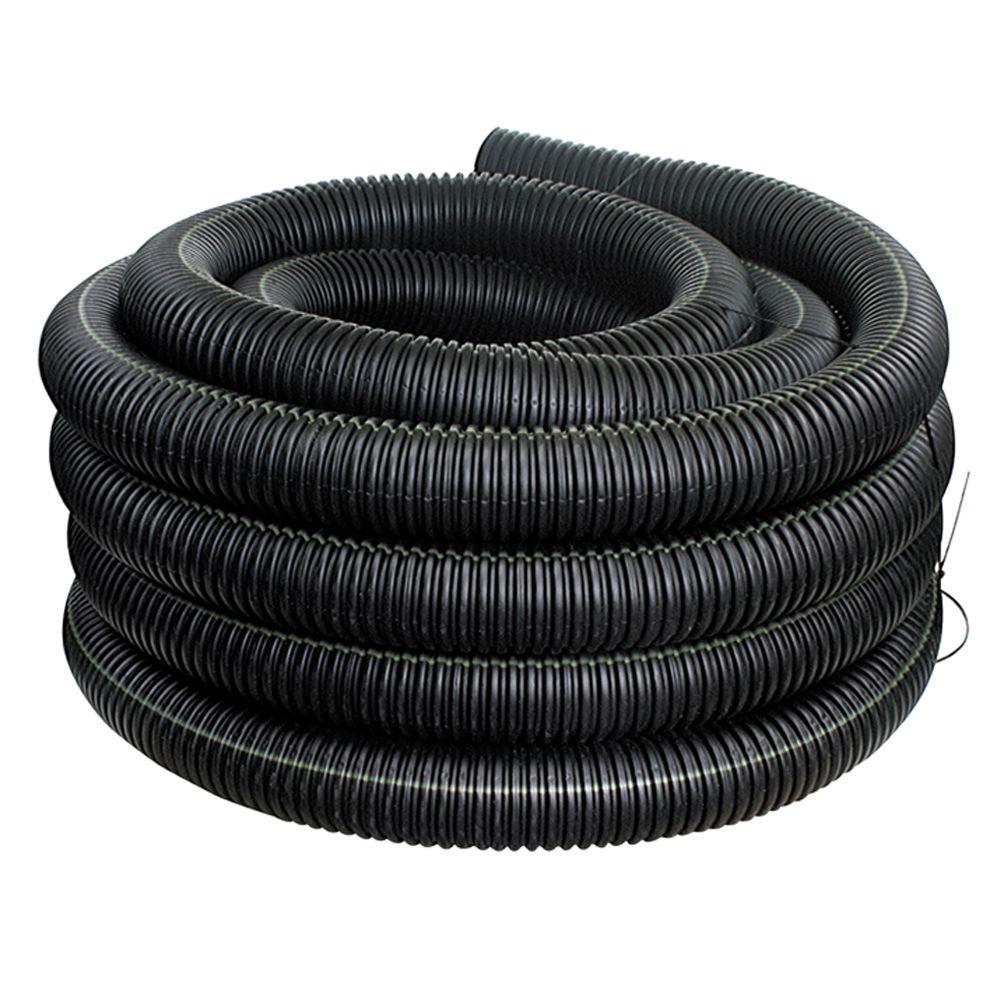 Advanced Drainage Systems 4 in. x 100 ft. Corex Drain Pipe Perforated ...