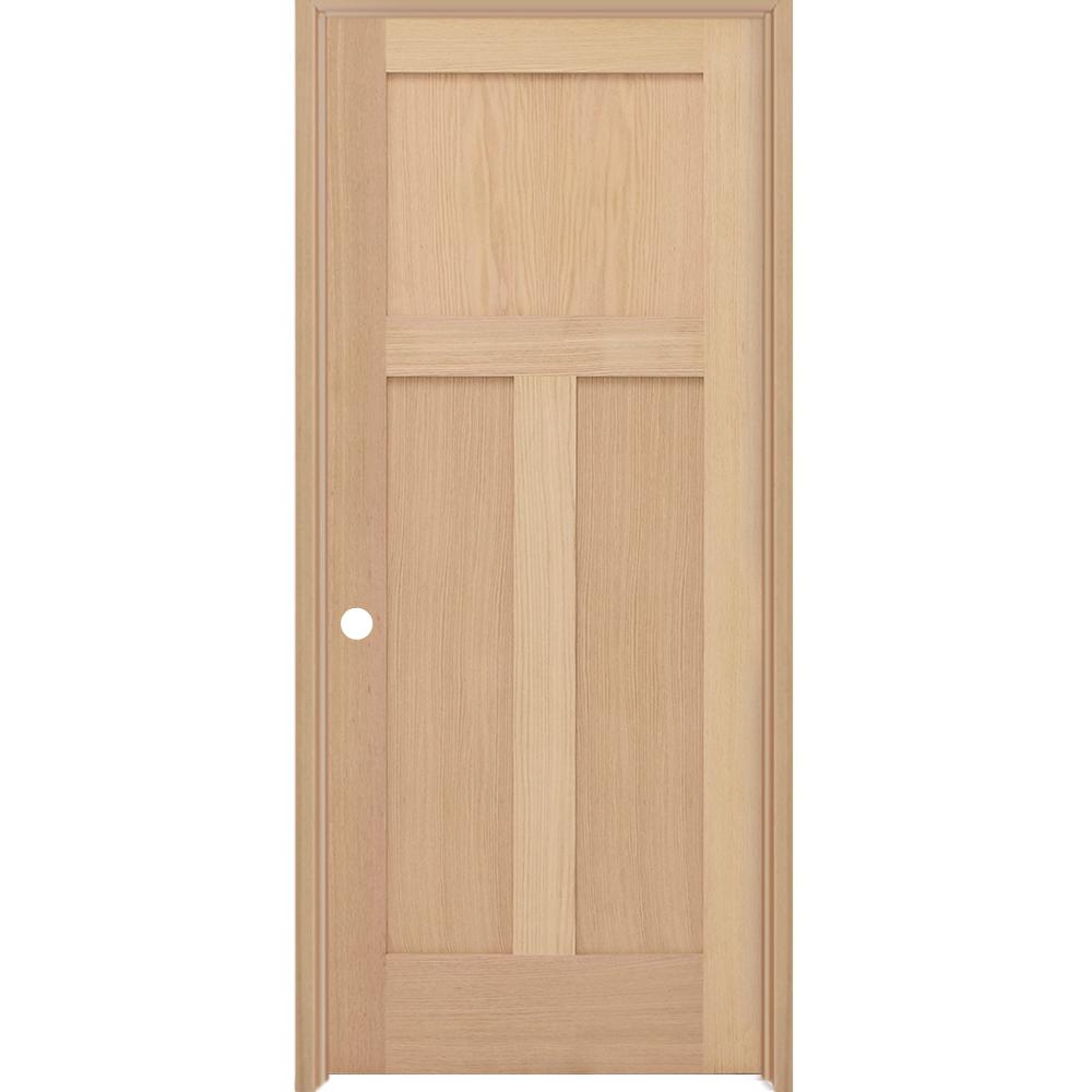 Steves & Sons 30 in. x 80 in. 3-Panel Mission Right-Hand Solid ...