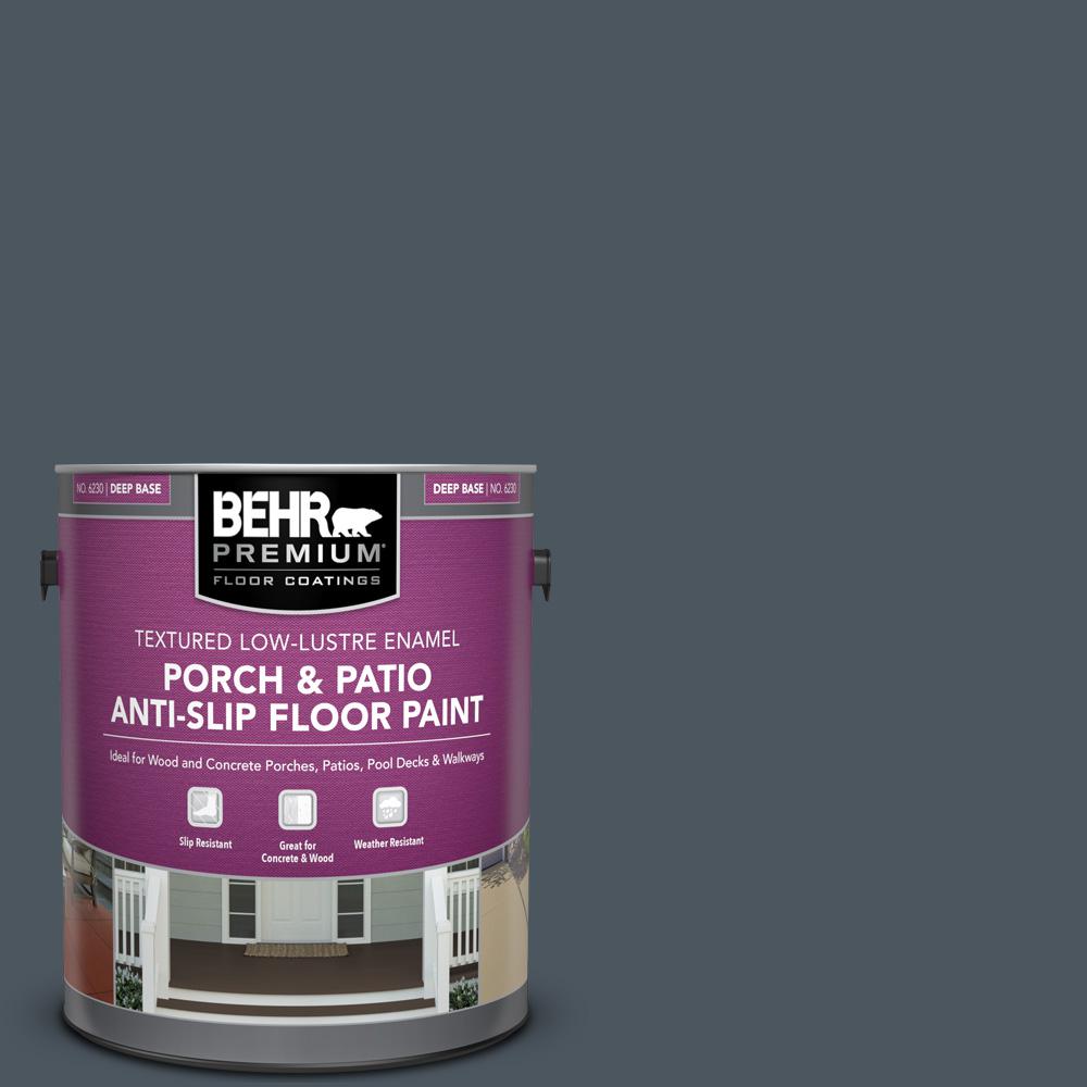 BEHR PREMIUM 1 gal. #N480-7 Midnight Blue Textured Low-Lustre Enamel ...