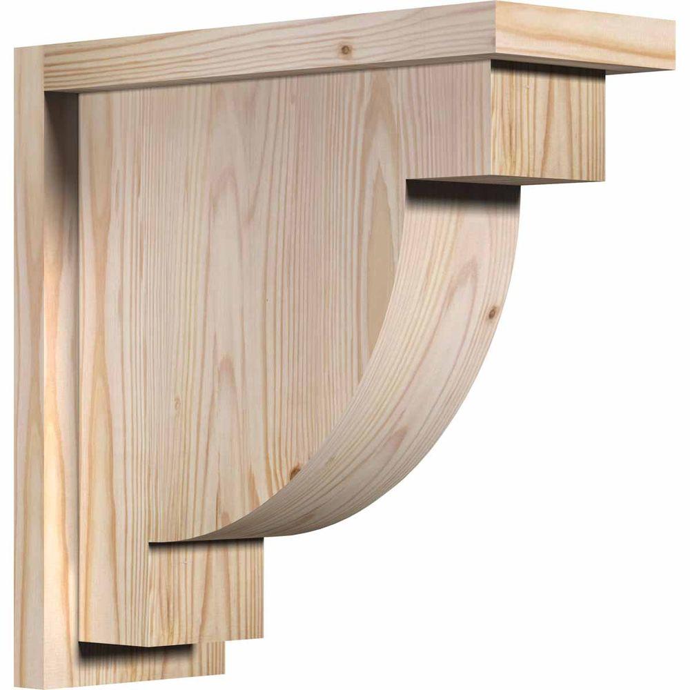 Ekena Millwork 7 in. x 5-1/2 in. x 14 in. Unfinished Wood Cherry Diane ...