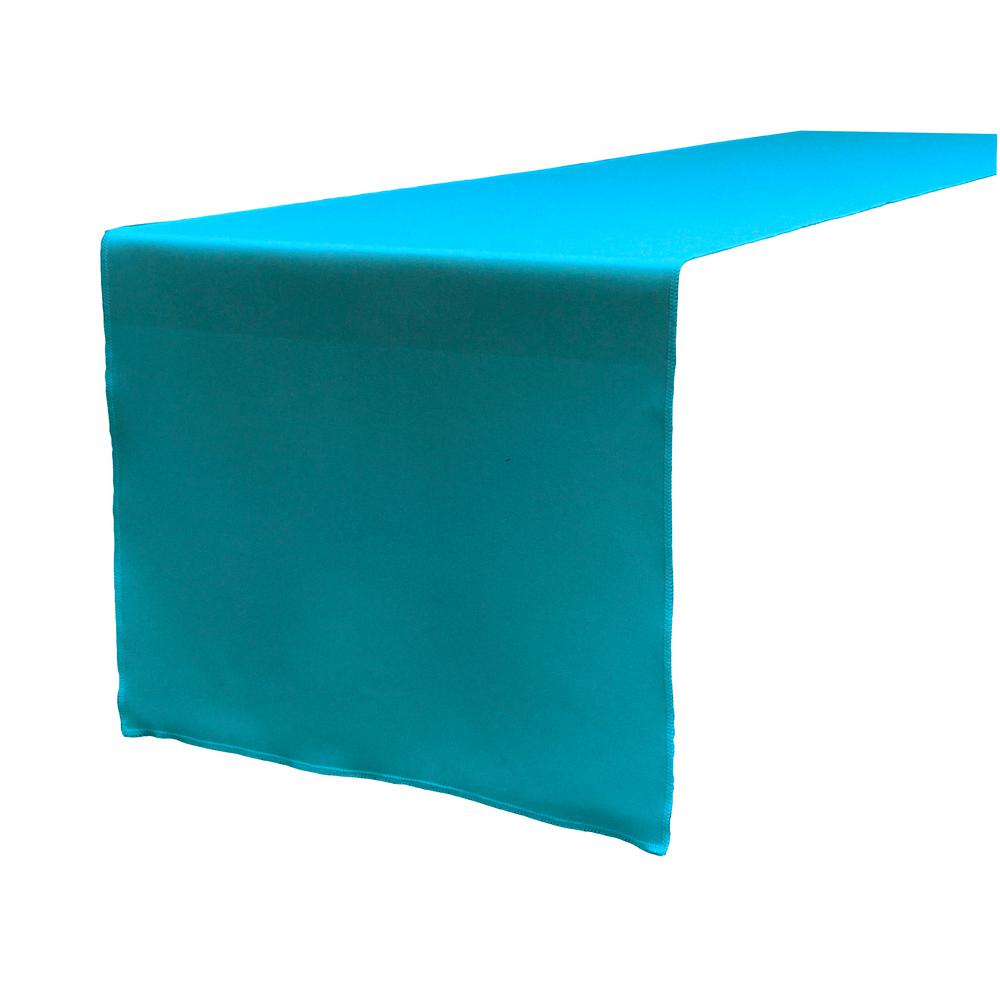 LA Linen 14 in. x 108 in. Dark Turquoise Polyester Poplin Table Runner TCpop14x108 ...