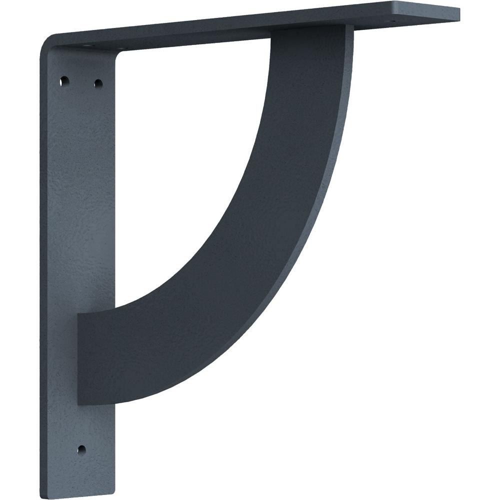 Ekena Millwork 2 in. x 8 in. x 8 in. Steel Hammered Gray Stockport ...