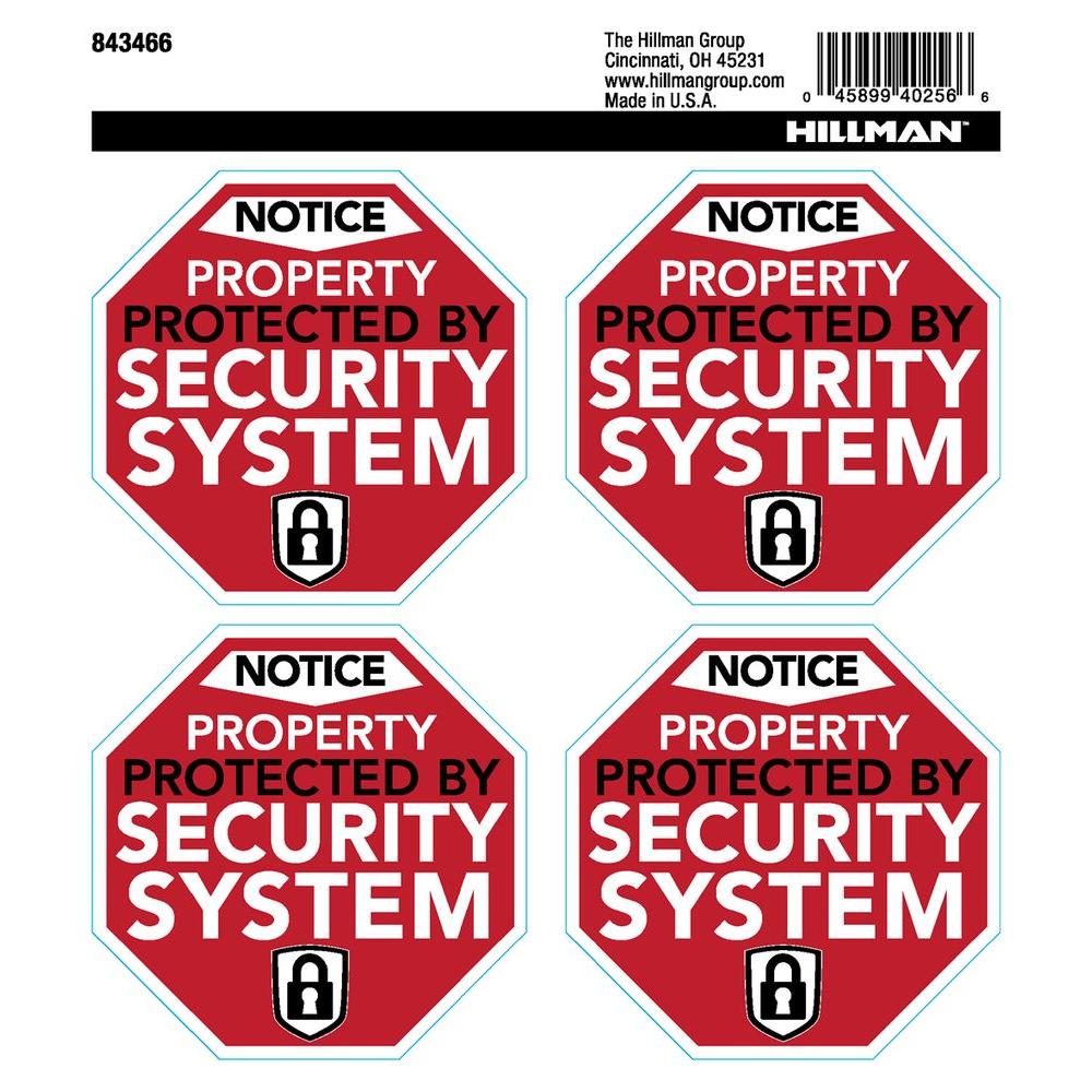 Hillman Home Security Labels-843466 - The Home Depot