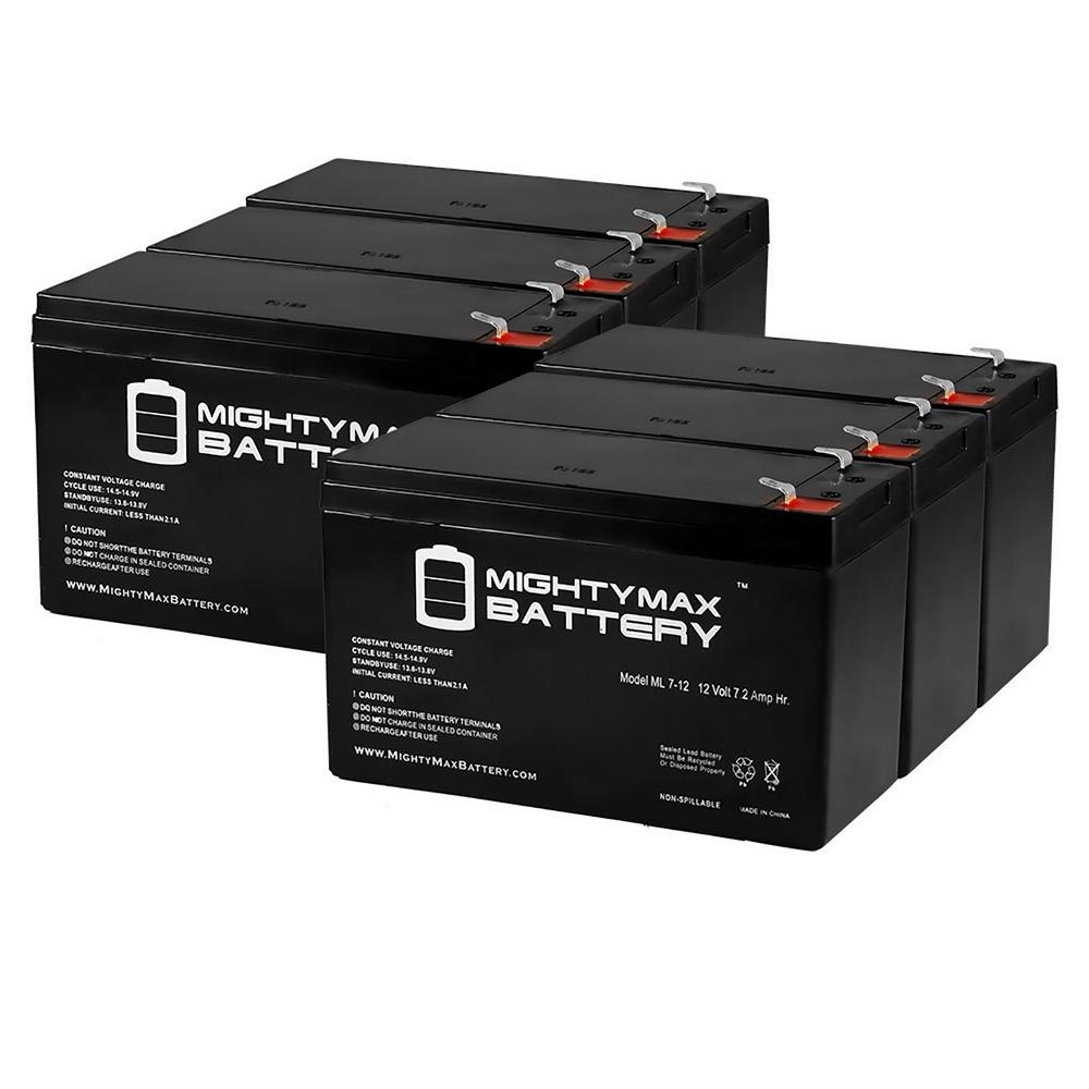 MIGHTY MAX BATTERY 12-Volt 7.2 Ah SLA (Sealed Lead Acid) AGM Type ...