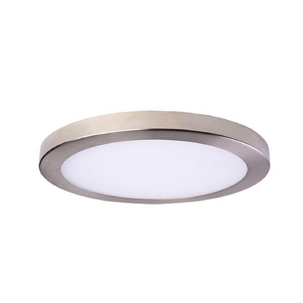 AMAX LIGHTING Round Platter Light Length 15 in. Nickel New Construction ...