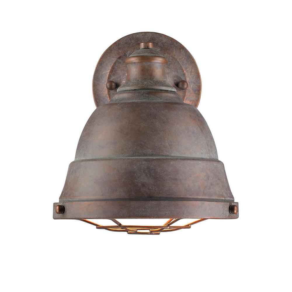 Golden Lighting Bartlett 1-Light Copper Patina Wall Sconce-3121WMPCP ...