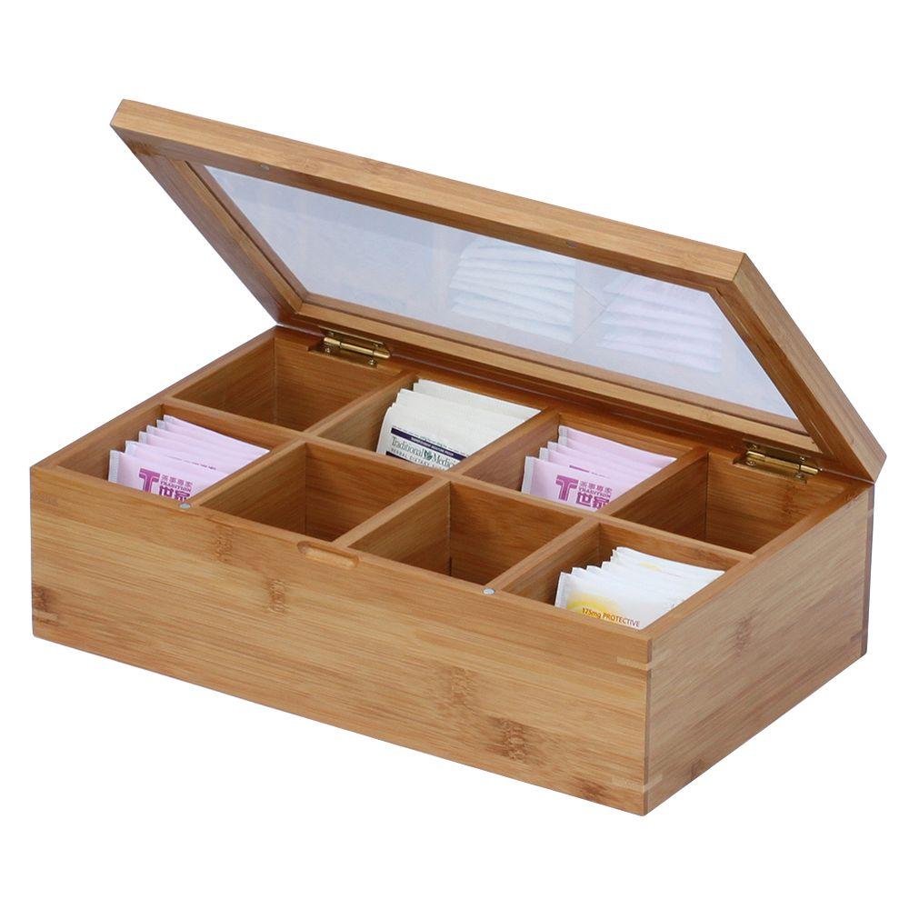 Oceanstar Bamboo Tea Box-TB1323 - The Home Depot