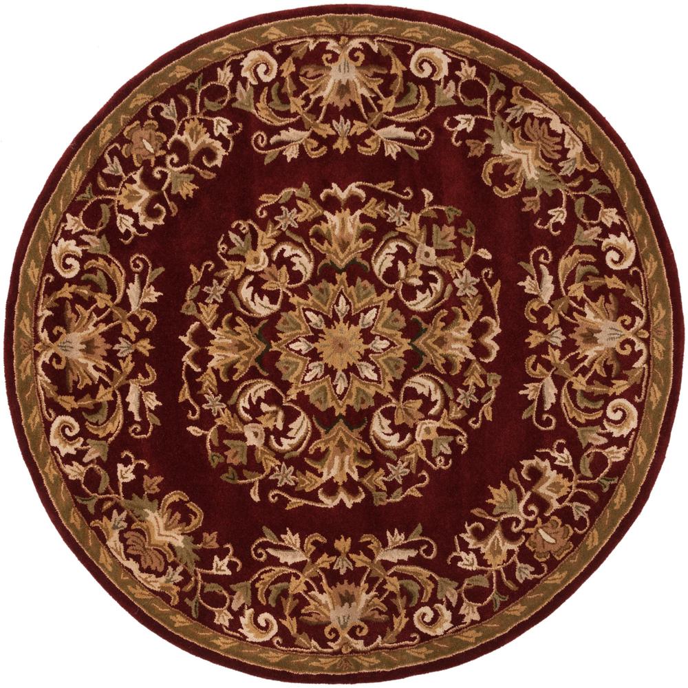 Safavieh Heritage Red 4 ft. x 4 ft. Round Area Rug-HG640C-4R - The Home ...