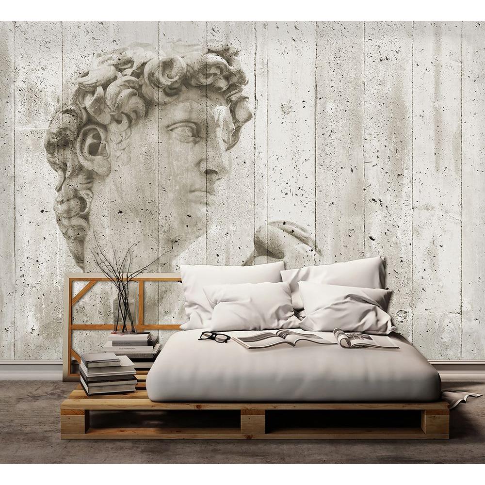 Komar Abstract White Brick Wall Mural-8-881 - The Home Depot