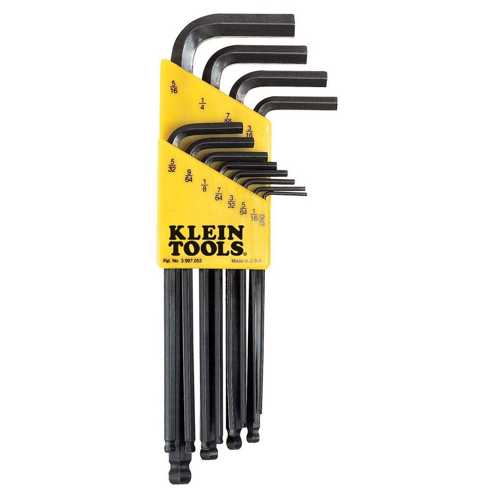 Klein Tools L Style Ball End Hex Key Set 12 Piece BLK12 The Home Depot Klein Tools L Style Ball End Hex Key Set 12 Piece BLK12 The Home Depot