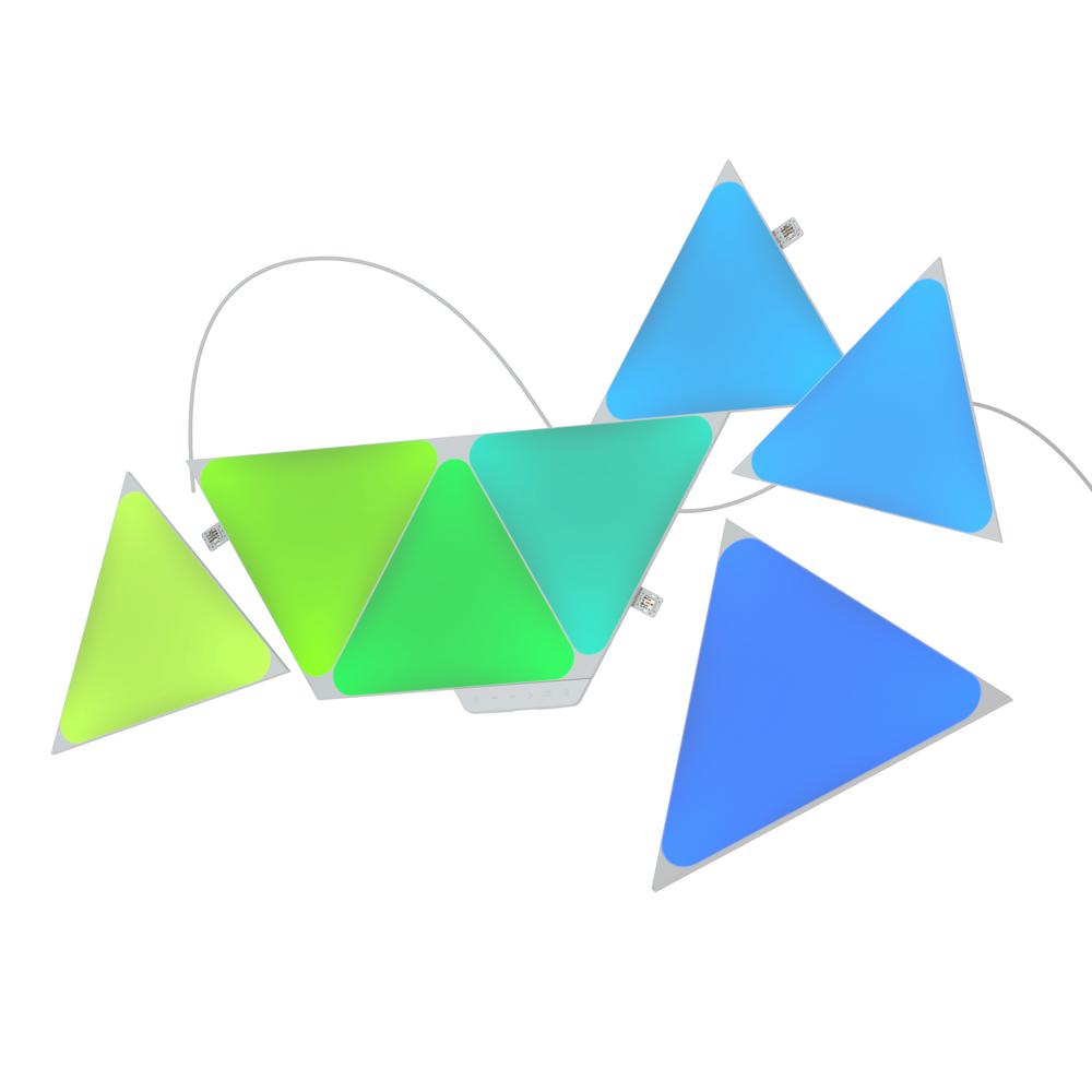 Nanoleaf 7pk Shapes Triangle Smarter LED Light Kit – BrickSeek