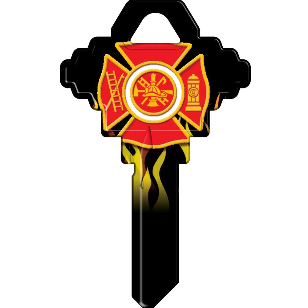 HY-KO Blank Schlage Fireman Symbol House Key-15005SC1-FRMN - The Home Depot