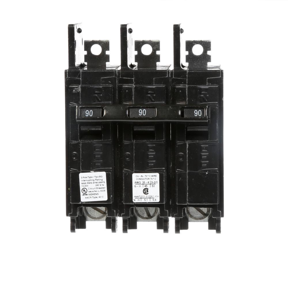 Siemens 90 Amp Double-Pole Type QPH 22kA Circuit Breaker-Q290H - The ...