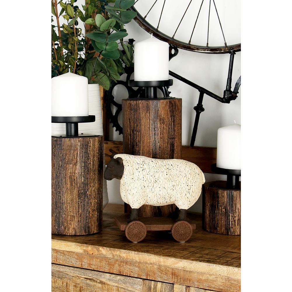 Litton Lane Standing Farm Animals Polystone Sculpture (Set of 2)-38269 ...