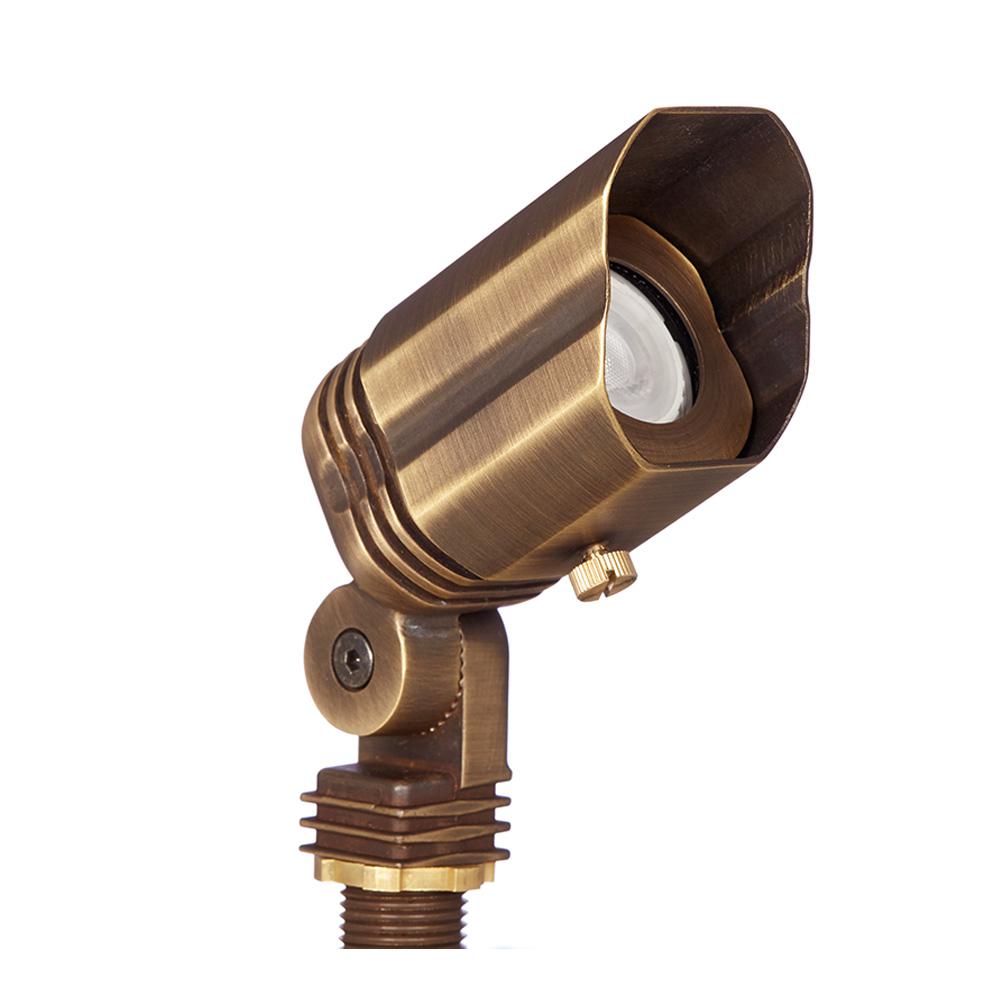 VOLT Low Voltage Bronze Cast Brass MR11 Outdoor Spot Light with 2-Watt ...