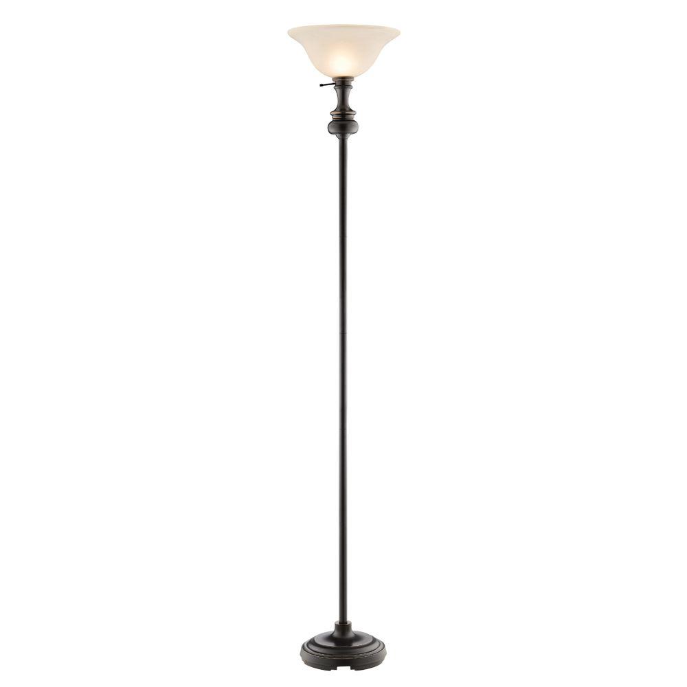 Hampton Bay Candler 71 75 In Oil Rubbed Bronze Torchiere Lamp 18825