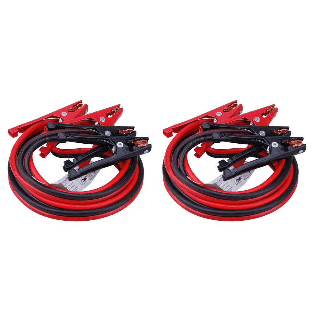 Bridgeland 12 Ft 8 Gauge Heavy Duty Booster Cables 2 Pack Ex Tremes
