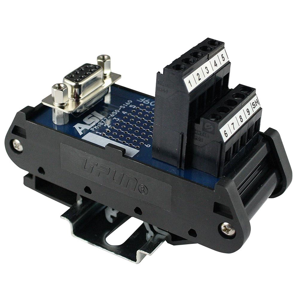 ASI D-Sub Interface Module DIN Rail Mount 9-Pin Female-11001 - The Home ...