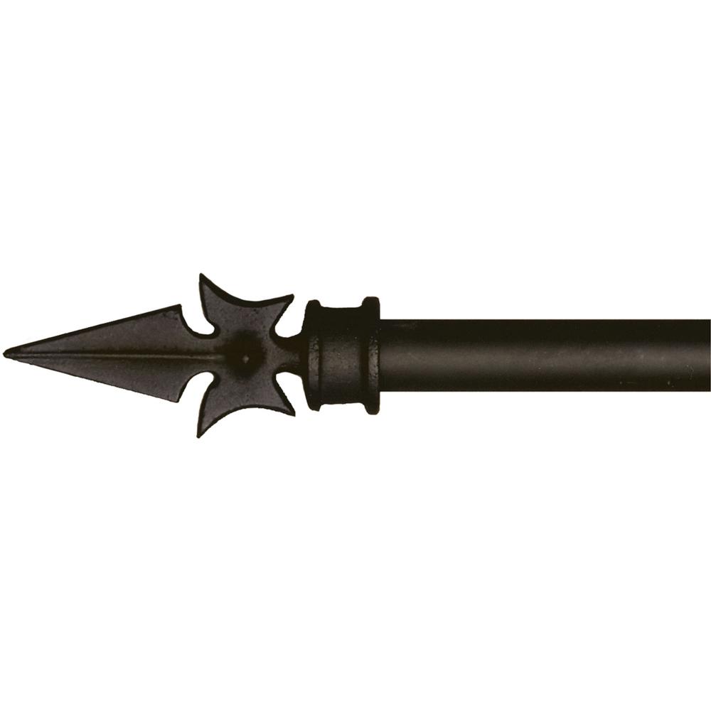 The Artifactory 6 ft. Fixed Length 1 in. Dia. Metal Drapery Single ...