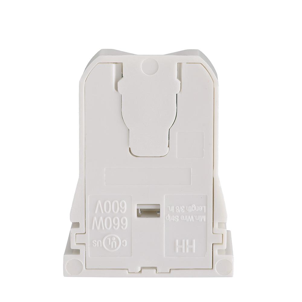 Screw Type T8 Lamp Holder with wires JACKYLED 12-Pack UL Non-shunted ...