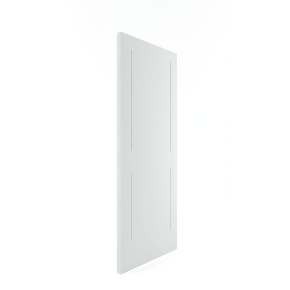 eightdoors Retro 2 Panel Design (U-Grooved) White Primed Wood Core ...