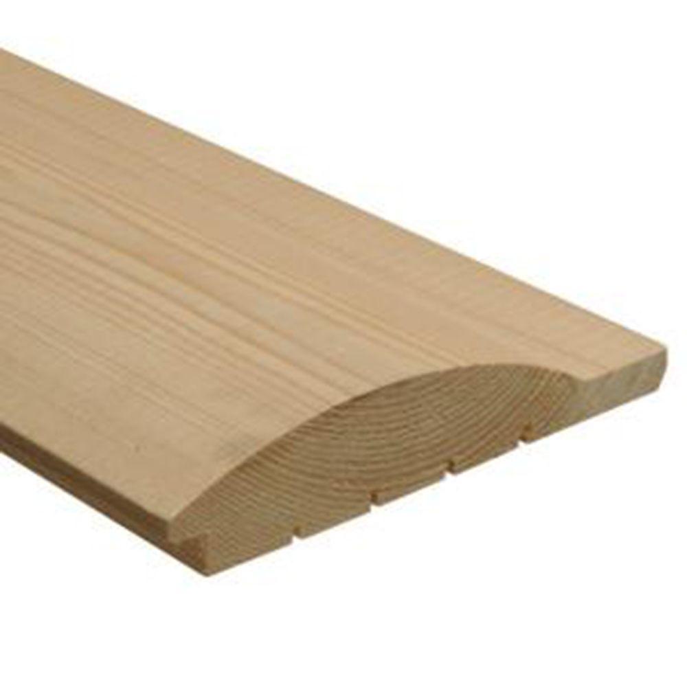 2 In X 8 In X 12 Ft Log Cabin Wood Siding Board 2812SPFLCS The
