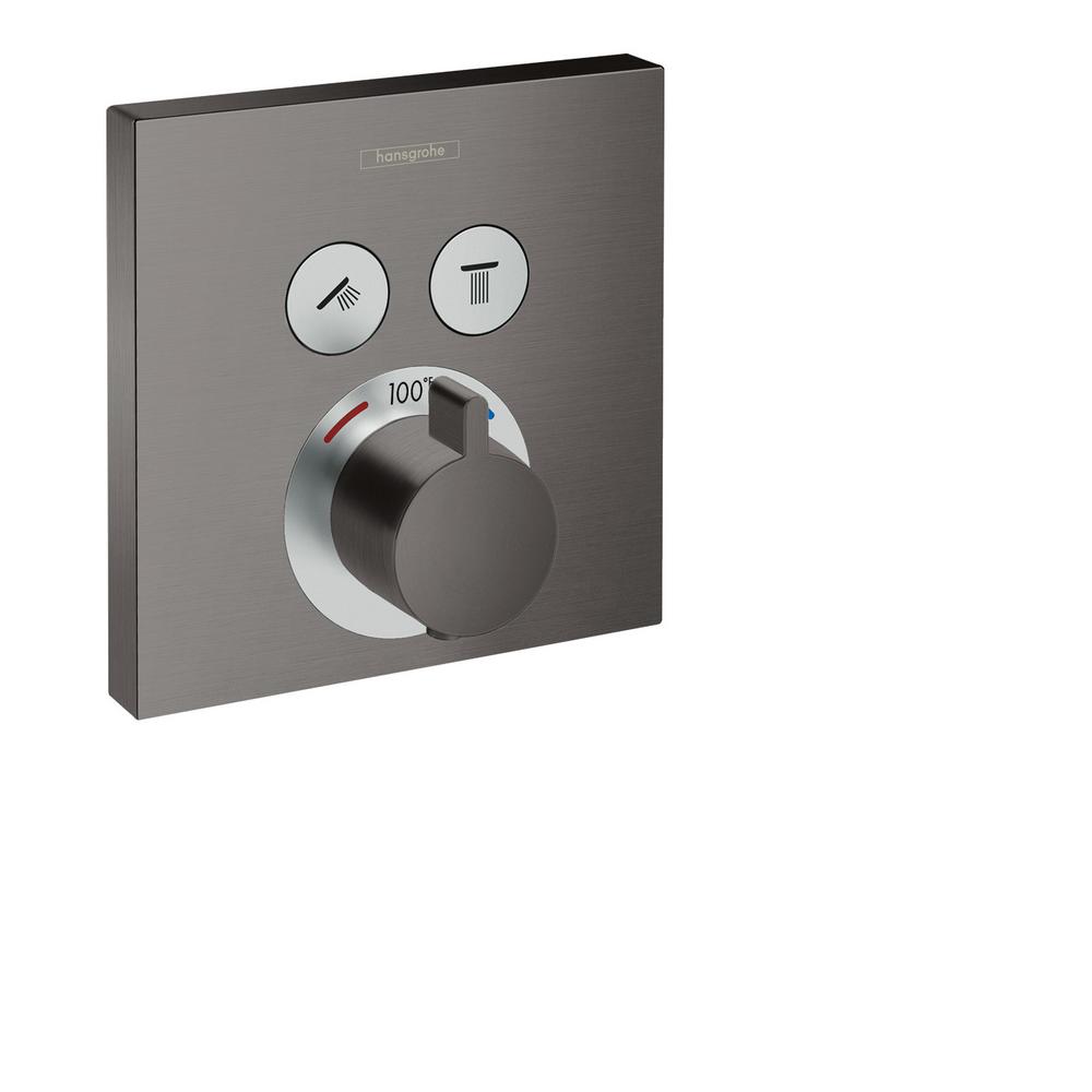 Hansgrohe ShowerSelect Single-Handle Shower Trim Kit in Brushed Black ...