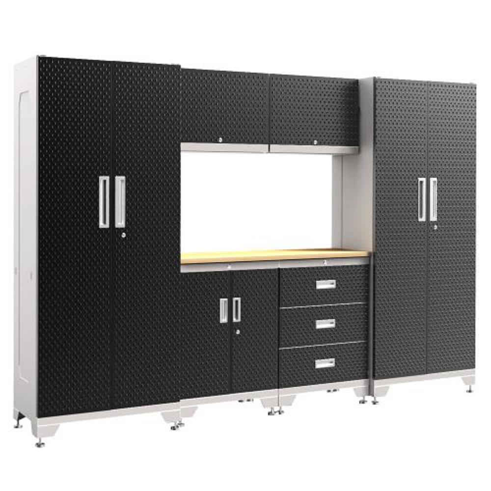 Frontier 72.5 in. H x 107 in. W x 18 in. D 22-Gauge Steel Garage ...