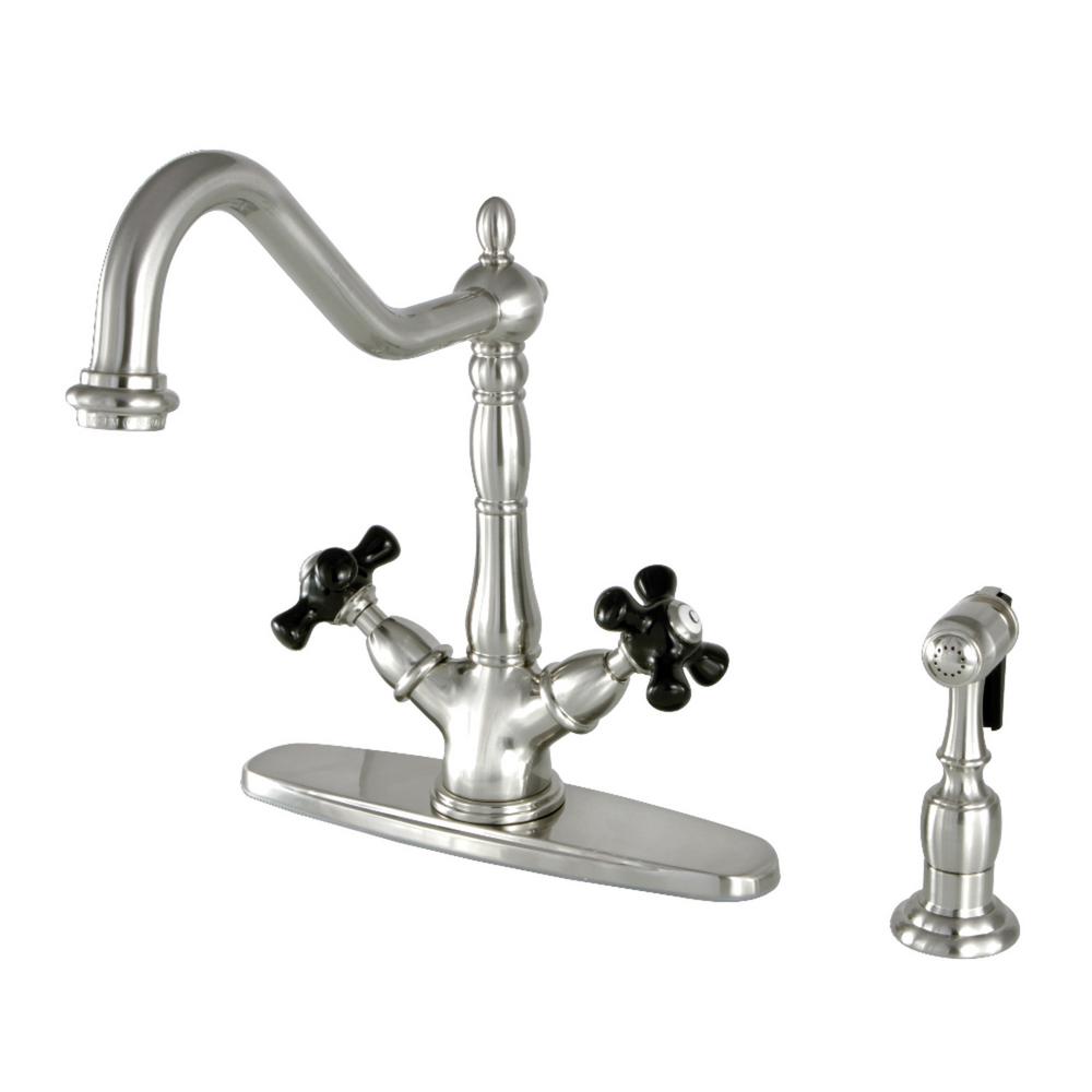 Kingston Brass French Country 2-Handle Standard Kitchen Faucet with ...