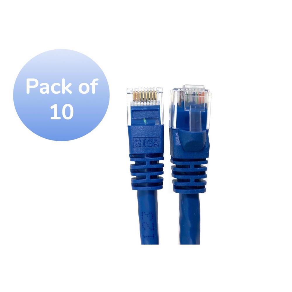 Micro Connectors, Inc 10 ft. CAT6 Ethernet Patch Cable Snagless/Molded ...