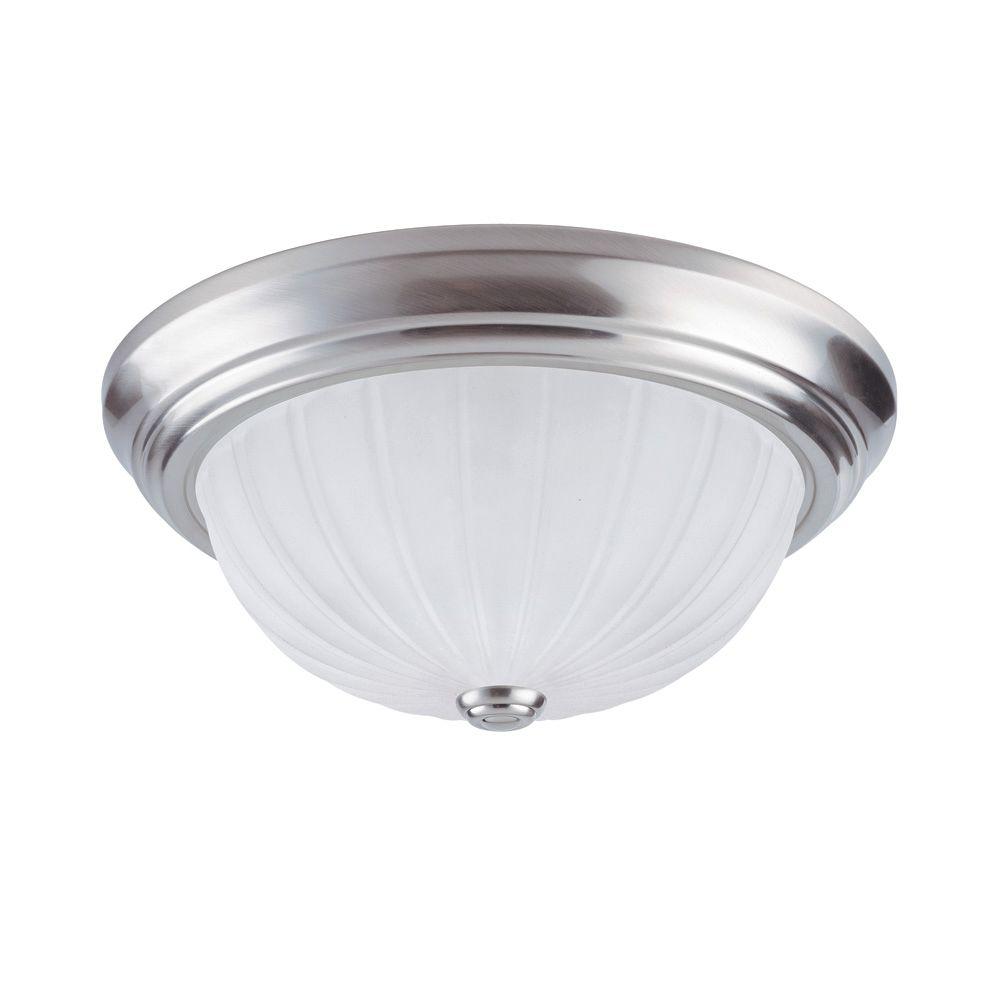 Westinghouse 2-Light Brushed Nickel Interior Ceiling Semi-Flush Mount ...