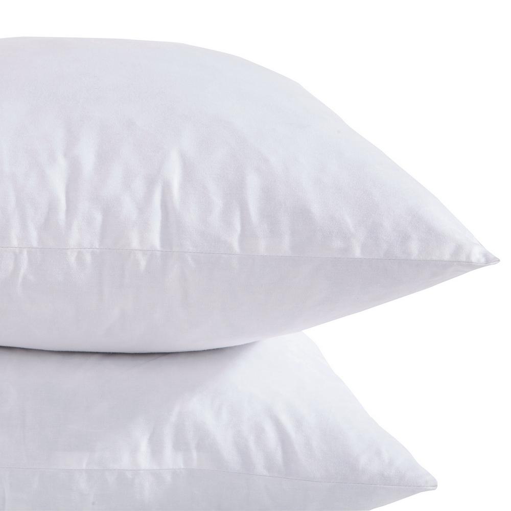 Pure Down Puredown Feather Bolster Throw Pillow Insert Set Of 2 Pd Pi 15002 B The Home Depot