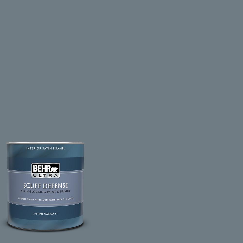 BEHR ULTRA 1 qt. #N490-5 Charcoal Blue Extra Durable Satin Enamel ... BEHR ULTRA 1 qt. #N490-5 Charcoal Blue Extra Durable Satin Enamel ...