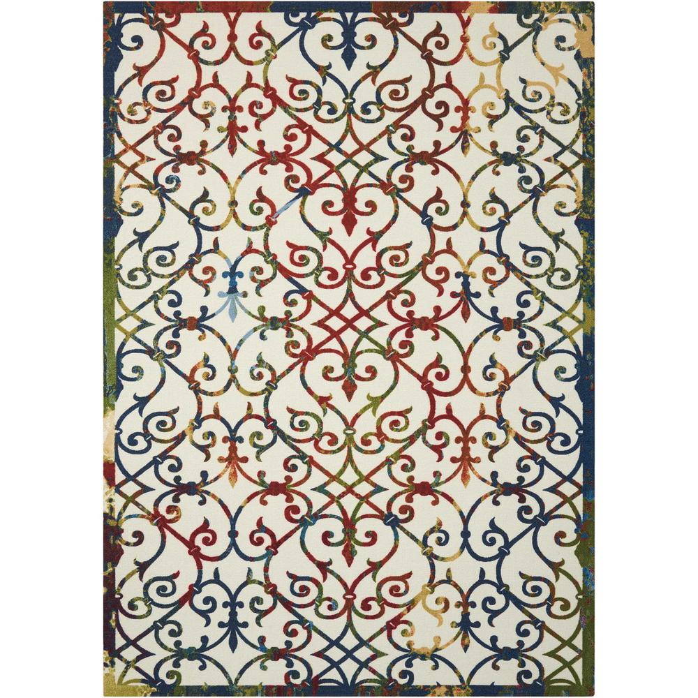 Nourison Home and Garden Multi 10 ft. x 13 ft. Indoor/Outdoor Area Rug ...