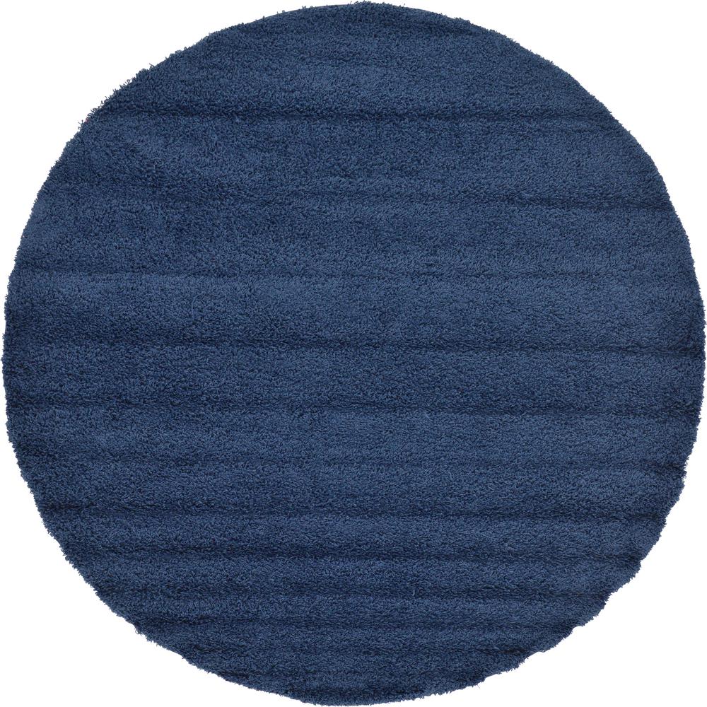 Unique Loom Solid Shag Sapphire Blue 8 ft. Round Area Rug-3128126 - The ...