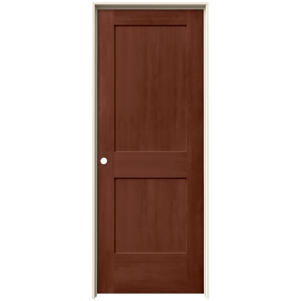 JELD-WEN 28 in. x 80 in. Monroe Amaretto Stain Solid Core Molded ...