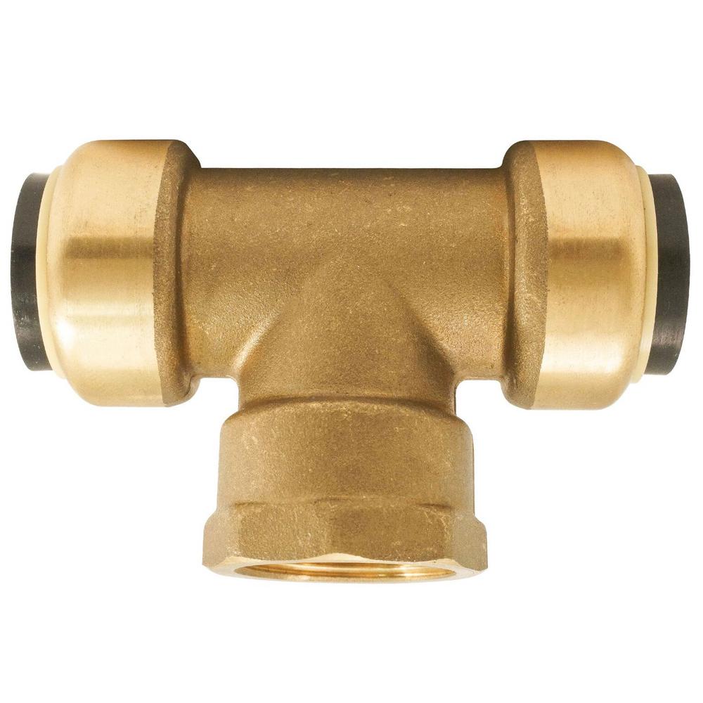 Tectite 3/4 in. Push-To-Connect x Push-To-Connect x Female Pipe Thread Tee-FSBT34F - The Home Depot