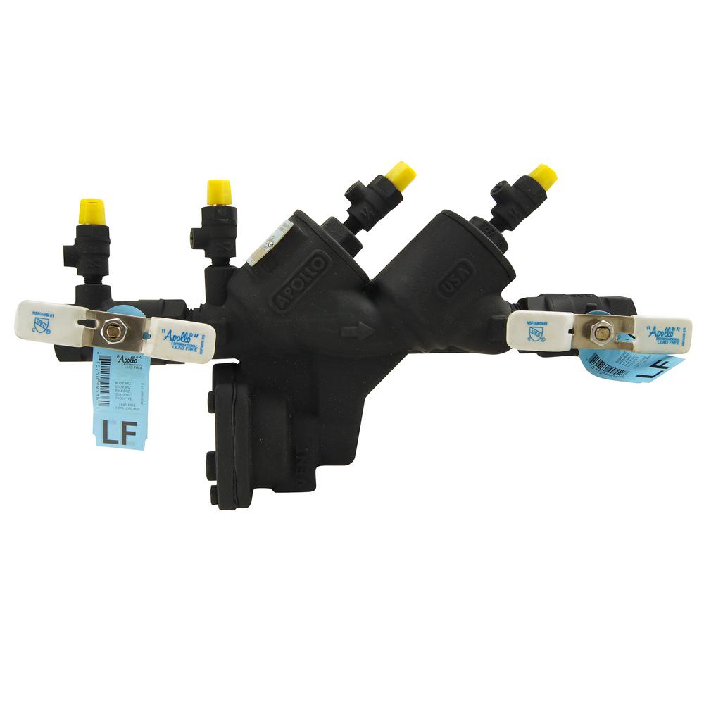 Apollo 3/4 in. Reduced Pressure Backflow Preventer, Lead Free, Black ...